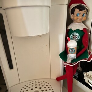 Elf Bucks Coffee Shop Display Prop, Doll Costume, Elf Clothes ...
