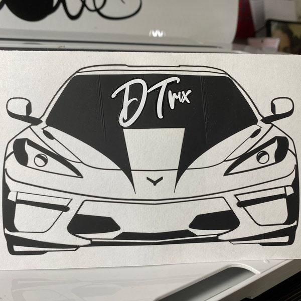 Corvette 2021 Front View - EPS - SVG - PNG - Vector File - Etsy