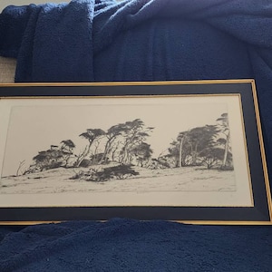 Promenade Drawing II. Scenery Sketch. Antique Landscape Scenery Drawing ...