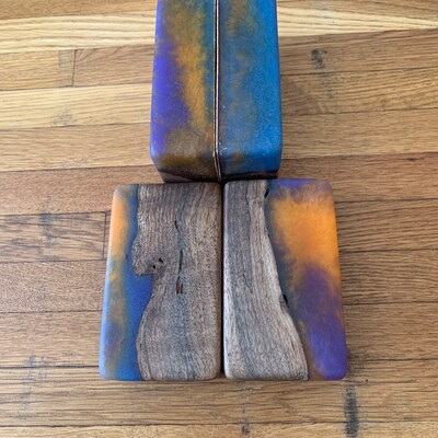 Live Edge Resin River/waterfall End Table/ Bench Reclaimed Teak and ...