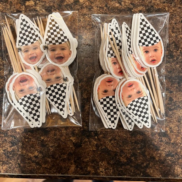 Racing Toppers | Cupcake Toppers | Photo Head | Two Fast | Cupcake ...