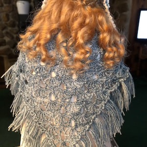 Crochet April Showers Shawl PATTERN ONLY Triangle Shawl Prayer Shawl ...