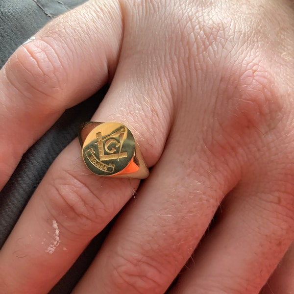 Masonic Rings With Lodge Number, Freemason Ring, Masonic Rings, Master ...