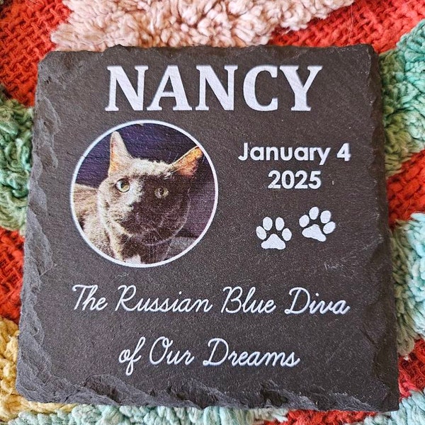 Personalized Rat Memorial Stone, Garden Stone, With Picture, Memorial ...