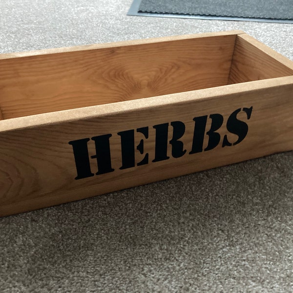 Rustic Herb Box, Wooden Herb Box - Etsy