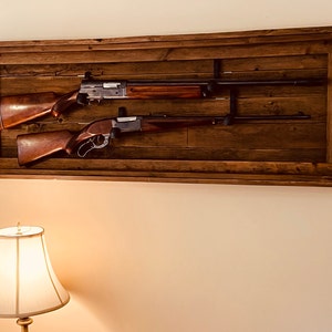 Rustic Gun Rack Coat Rack Hat Rack Reclaimed Wood Railroad - Etsy