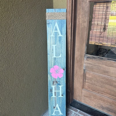 Aloha Welcome Sign Welcome Hawaiian Sign Aloha Sign With Pineapple ...