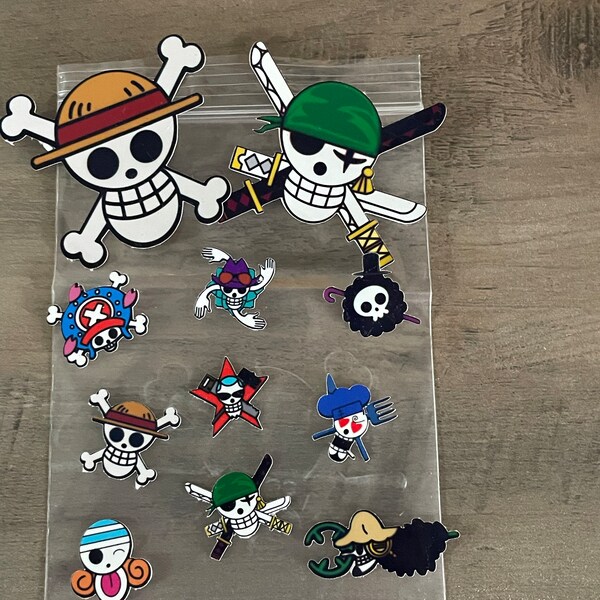 Straw Hat Luffy Crew Stickers One Piece - Etsy