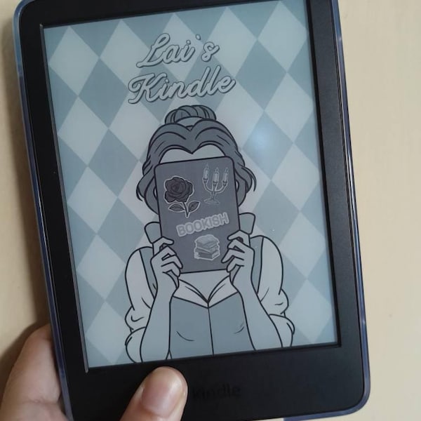Custom Kindle Lock Screen: Aesthetic Girl Reading Design – Kindle ...