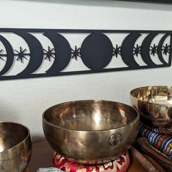 Moon Phase Sign, Wooden Moons, Wood Bojo Decor, Wall Hanging, Wall Art ...