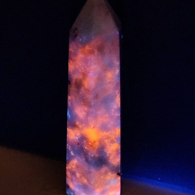 Aura Spherelite Crescent Moon Crystal With Super Sparkles. Beautiful ...