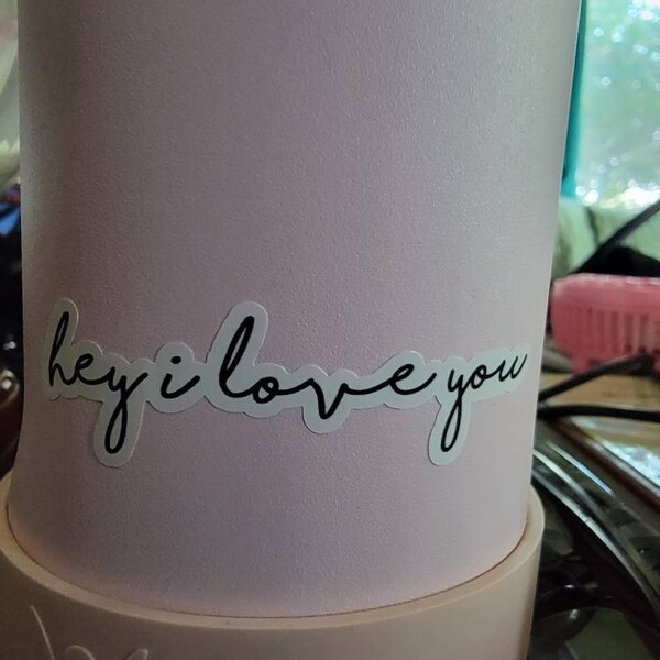 Hey I Love You Sticker, Waterproof Sticker, Funny Stickers, Laptop ...