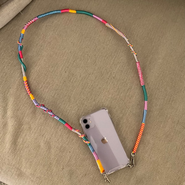 Phone Chain Crossbody/macrame Phone Hanger/phone Strap With Transparent ...