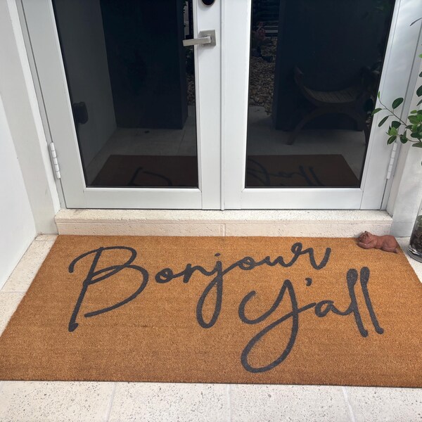 Ciao Flocked Coir Doormat Italian Welcome Mat Custom Personalized Gift ...