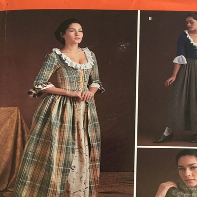 Simplicity Sewing Pattern 8161, 1700's Highland Dress Gown, Bodice ...