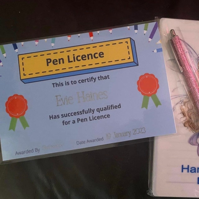 Pen Licence Certificate Template
