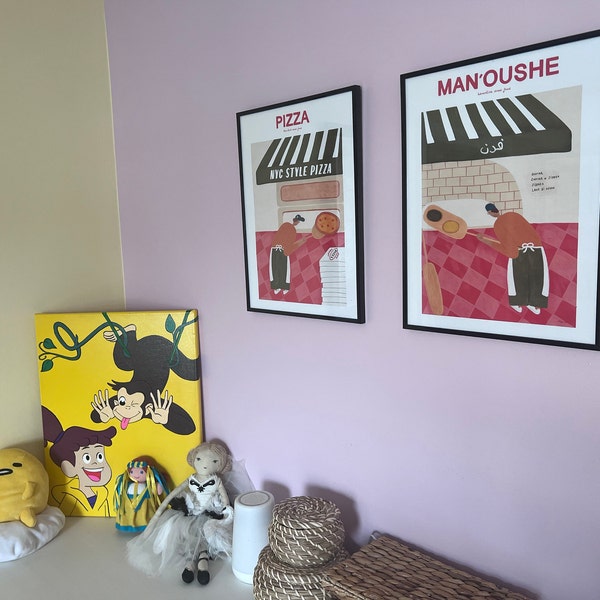 Manoushe (levantine Street Food) Art Print - Museum Poster, Lebanon ...