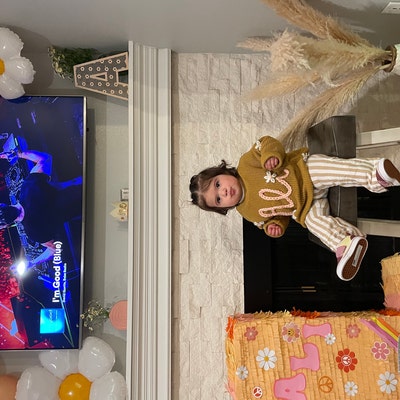 Custom Initial Flower Design Embroidered Baby and Toddler Knit Sweater ...