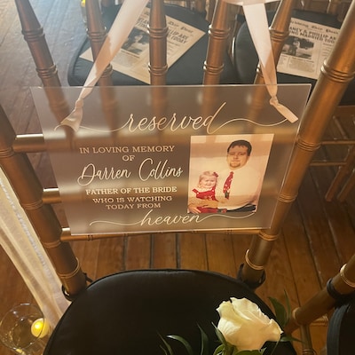 Reserved Acrylic Memorial Sign Acrylic Memorial Sign Frosted - Etsy