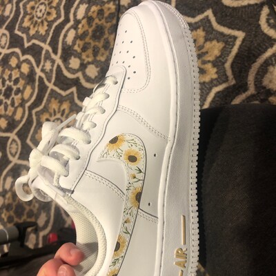 Sunflower Af1's With Painted Toe Box af1's Design - Etsy