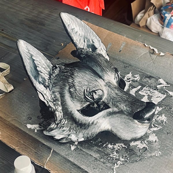 Deluxe Wolf Animal Half Mask Canine Dog Lightweight - Etsy