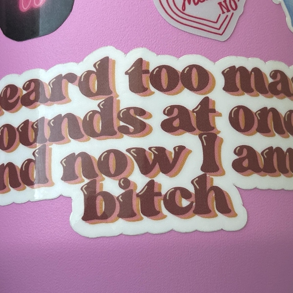 Overstimulated ADHD Too Many Sounds Sticker Neurodivergent Mental ...