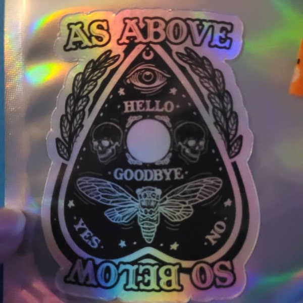 As Above so Below Holographic Sticker - Ouija Planchette Decal - Witchy ...
