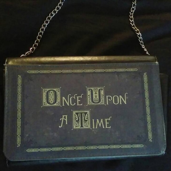 Once Upon A Time Fairytale Storybook Purse Faux Leather Handbag Bookish ...