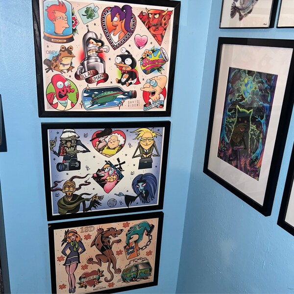 TERRIFIER Traditional Tattoo Flash Sheet - Etsy