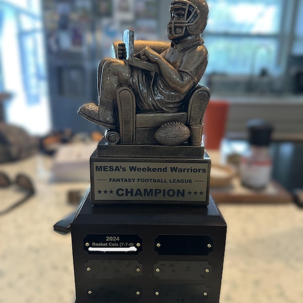 15” Fantasy Football LOSER Trophy W/ Base - Room for up to 24 Years ...