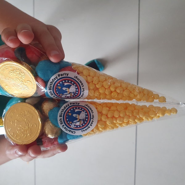 Personalised Sonic the Hedgehog Sweet Cones Pre Filled -party Favours ...
