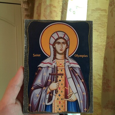 Saint Olympias the Deaconess, Saint Olympias the Younger, Orthodox Icon ...