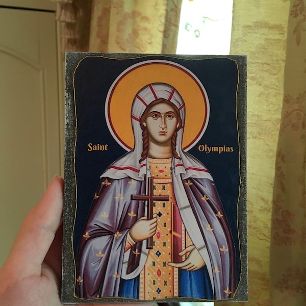 Saint Olympias the Deaconess, Saint Olympias the Younger, Orthodox Icon ...