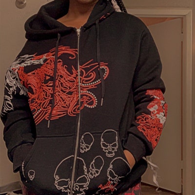 Y2k Star Zip up Hoodie Y2k Clothing Y2 Fashion Streetwear - Etsy Canada