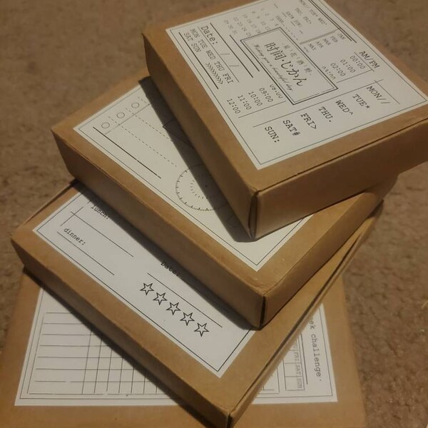 Planner Rubber Stamp Set: Date, Weekly, Habit Tracker - Etsy