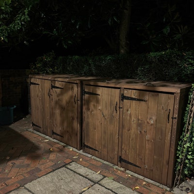 Bin Store, Triple Wheelie Bin Storage - Etsy UK