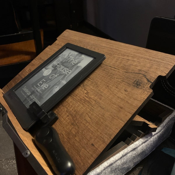 Mini Book Stand With Cushion, Storage Area, Portable and Height ...