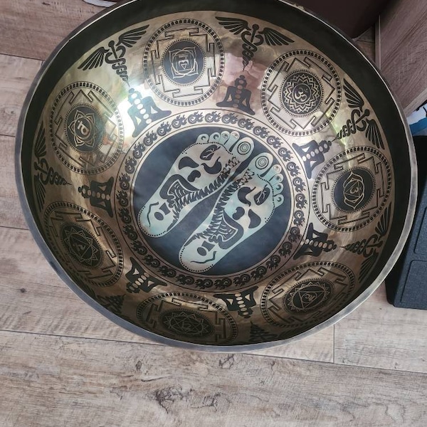 Lord Kaal Vairab With Tree of Life Adorned Fancy Gong- Beautifully ...