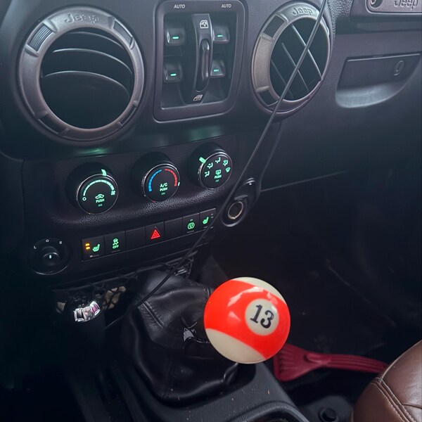 Billiard Pool Ball Shift Knob Threaded Gear Shifter Shifting Exact Fit ...