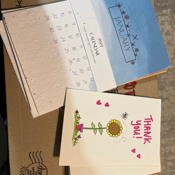 Seed Paper Journal// Plantable Notebook// Blue Poppy// Christmas Gift ...