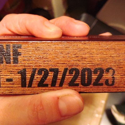Custom Excavator Desk Name Plate Wedge, Personalized Nameplate Office ...