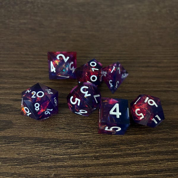 Metal Spikes D&DRPG Dice Set, Dungeon and Dragon, Polyhedral Metal Dice ...