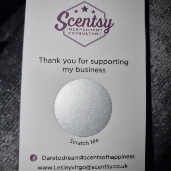 Personalised Business Scratch Cards - Etsy UK