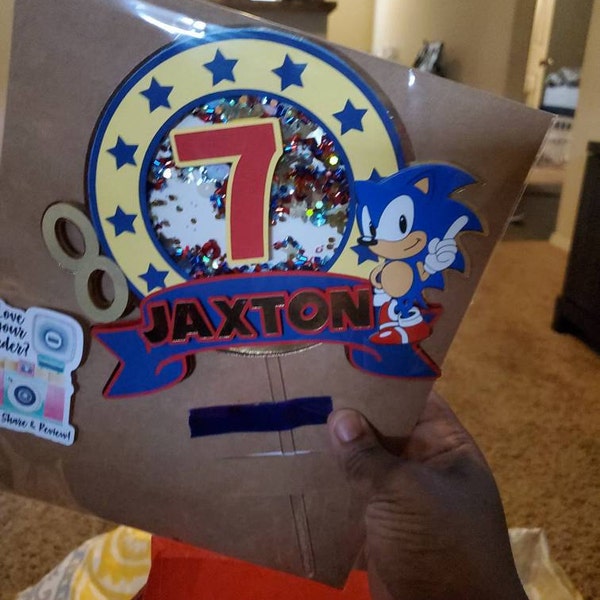 Sonic the Hedgehog Shaker Cake Topper - Etsy