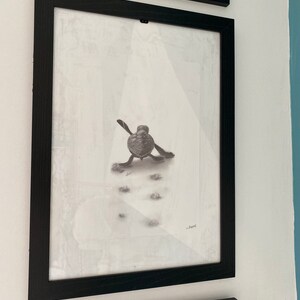 Baby Sea Turtles Graphite Drawing Prints A3 A4 A5 Signed - Etsy