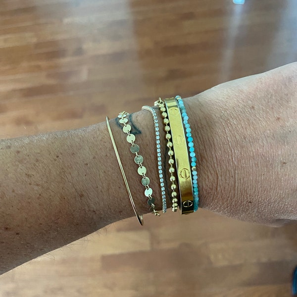 14K Solid Gold Heart Rhythm Ring / Zigzag Ring / Jewelry / Dainty ...