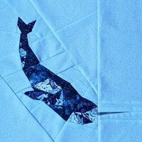 Dancing Narwhal 2 Paper Piecing Pattern With Beluga Option 16 X 16 ...