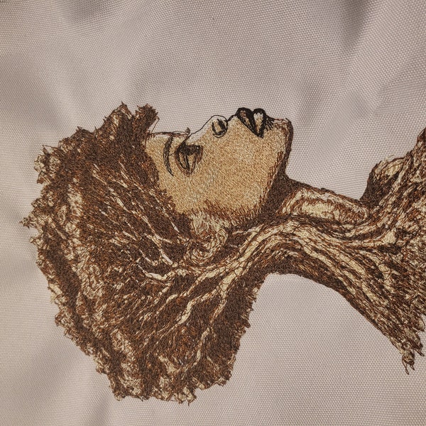 African Woman Machine Embroidery Design. African Tree. Instant Download ...