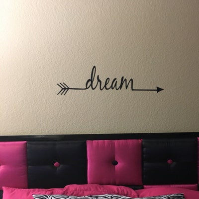 Dream Arrow Wall Decal Arrow Decor Dream Arrow Bedroom Decal - Etsy
