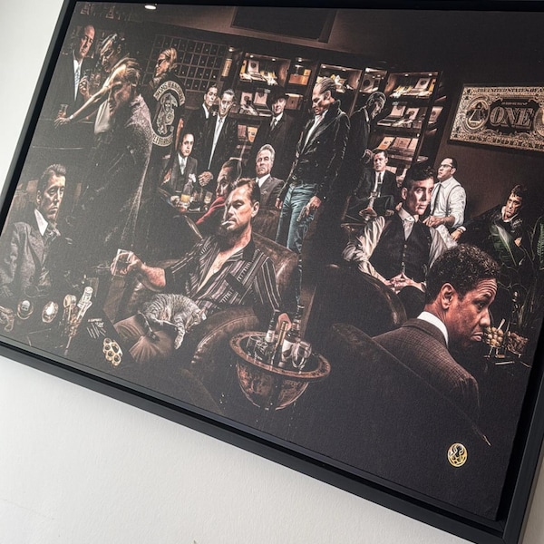 Movie Mafia Canvas Art: Gangster Legends Print, Man Cave Decor - Etsy